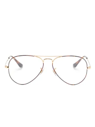 Ray-Ban Aviator-frame Glasses | Brown | FARFETCH