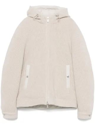 Eleventy Knitted Puffer Jacket | Neutrals | FARFETCH