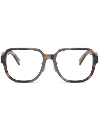 Prada Eyewear tortoise-shell Effect Frame Glasses | Purple | FARFETCH