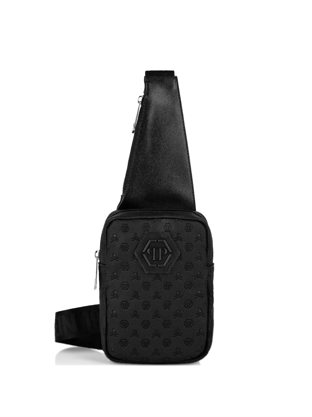 Philipp Plein monogram-pattern Messenger Bag | Black | FARFETCH UK