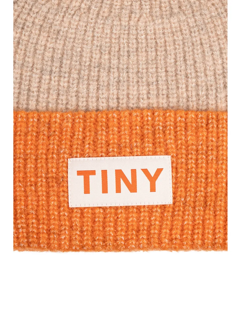 Tiny Cottons logo-patch Ribbed Beanie | Orange | FARFETCH