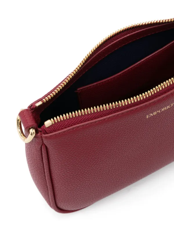 Emporio Armani Mini Sac Porte Epaule Double a Imprime Animalier Rouge FARFETCH CM