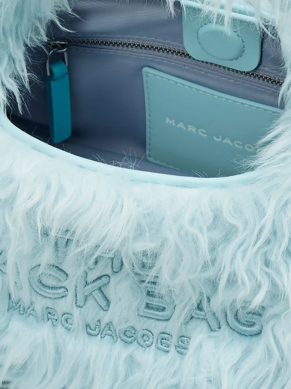 Marc Jacobs The Mini Faux Fur Sack Tote Bag | Blue | FARFETCH UK