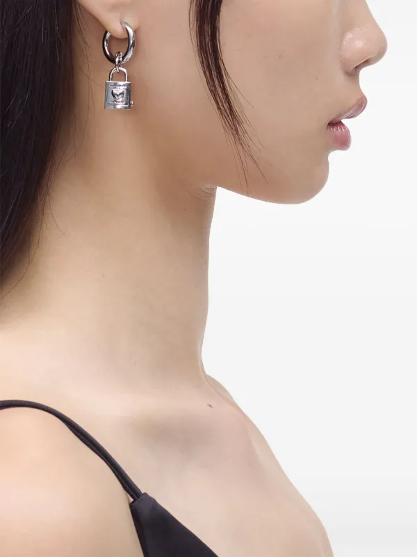 Padlock hoop earrings store