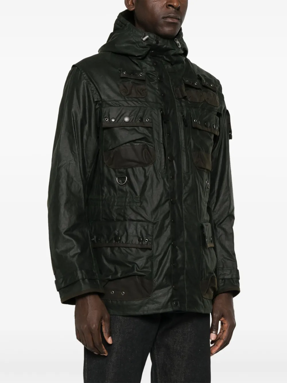 Barbour x TO KI TO Waxed Military Jacket | Green | FARFETCH