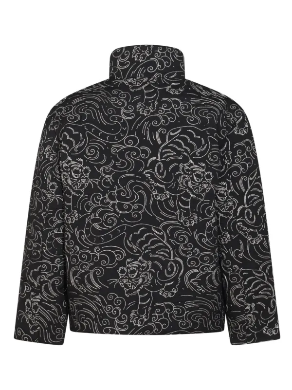 Kenzo floral print padded jacket men Nylon L Black