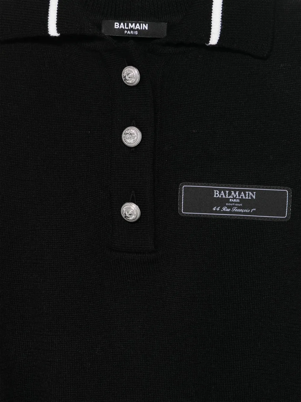 Balmain Kids logo-patch Polo Shirt | Black | FARFETCH