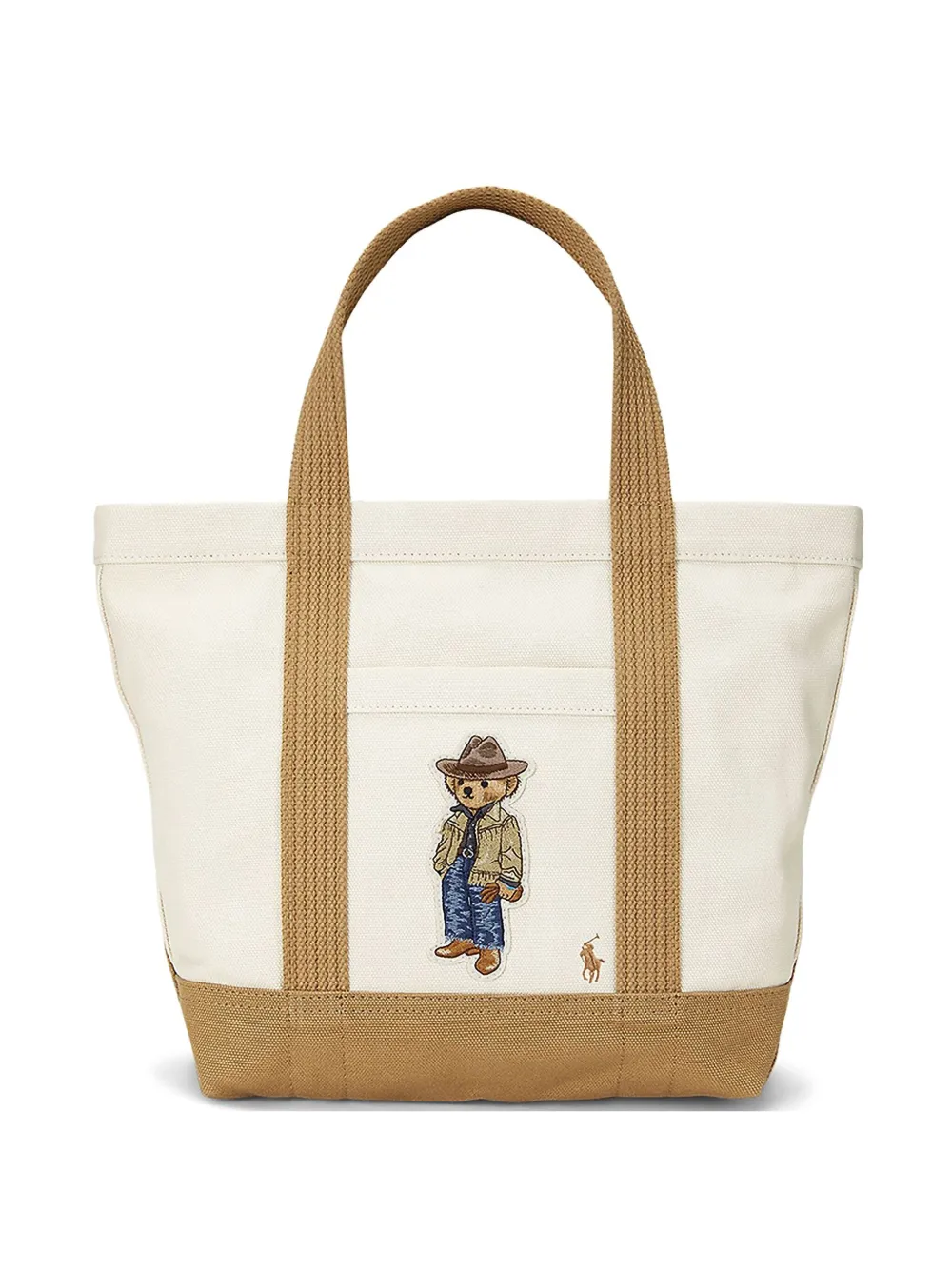 Polo Ralph Lauren Polo Bear Canvas Tote Bag | White | FARFETCH
