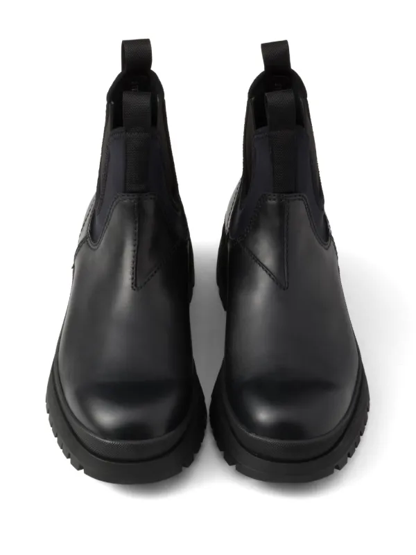 Prada Leather Chelsea Boots | Black | FARFETCH Prada Leather Chelsea Boots | Black | FARFETCH