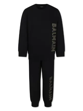 Balmain Kids logo-print Tracksuit | Black | FARFETCH