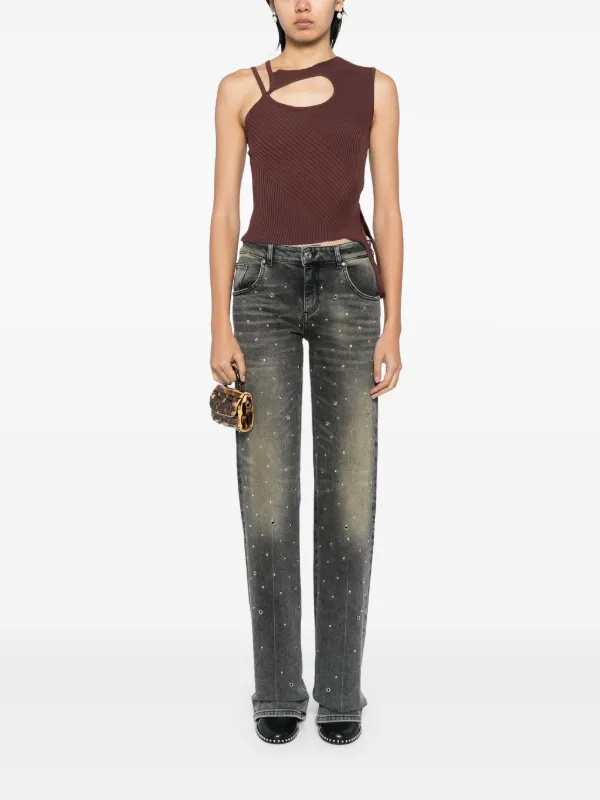 Feng Chen Wang cut-out Knitted Top | Brown | FARFETCH GE Feng Chen Wang cut-out Knitted Top | Brown | FARFETCH GE