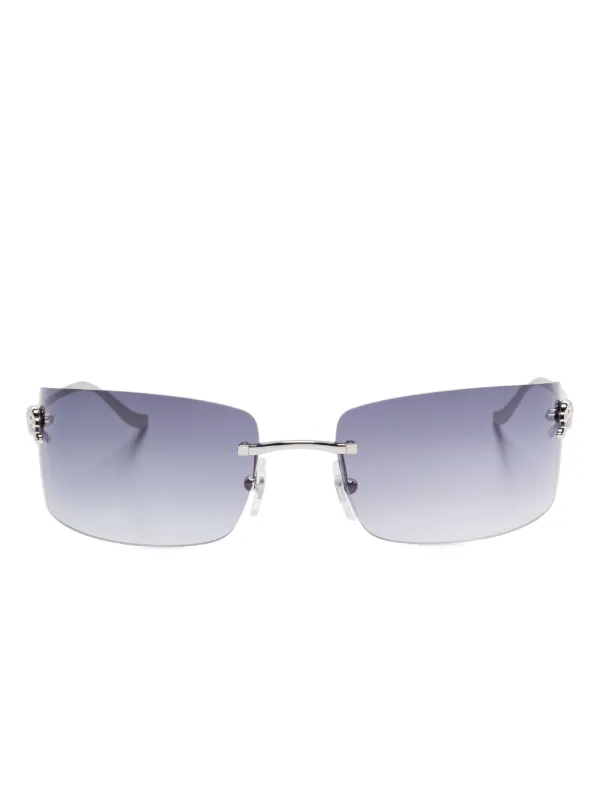 Cartier Eyewear Panthere Sunglasses Grey FARFETCH TR