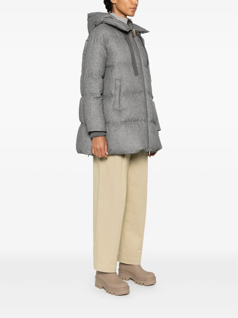 Herno mélange-effect Puffer Jacket | Grey | FARFETCH