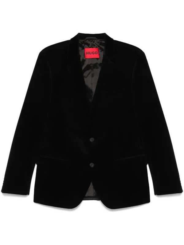 HUGO Blazer En Velours Noir FARFETCH FR