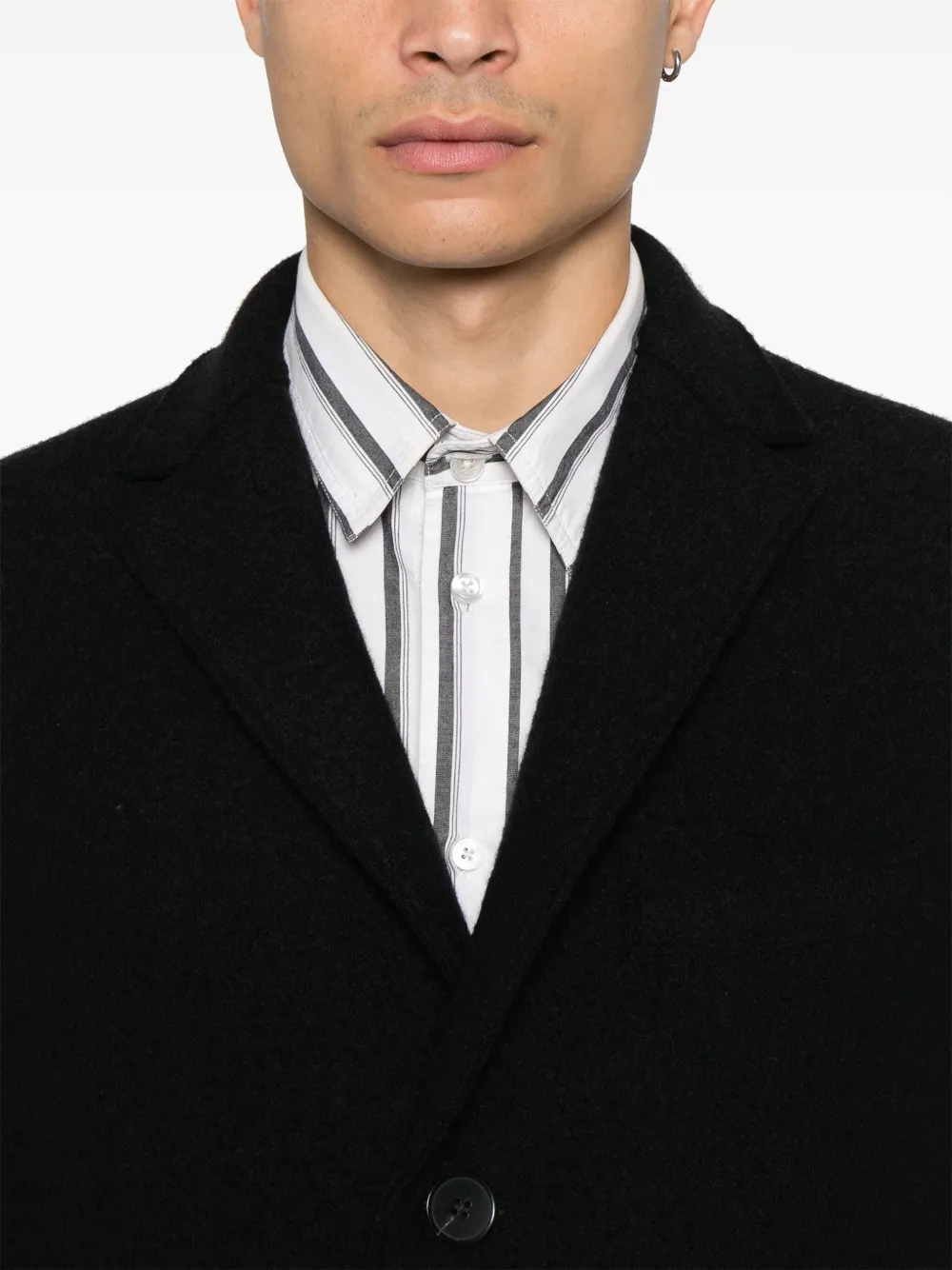 Harris Wharf London Virgin Wool Coat | Black | FARFETCH