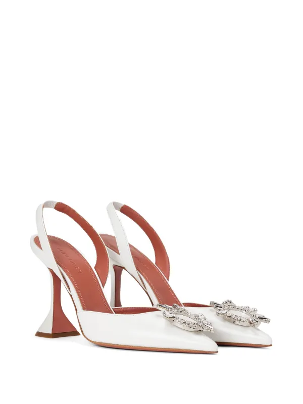 Amina Muaddi 95mm Begum Pumps | White | FARFETCH Amina Muaddi 95mm Begum Pumps | White | FARFETCH