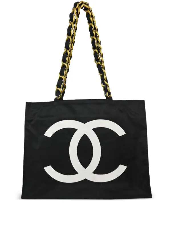 Chanel canvas tote store