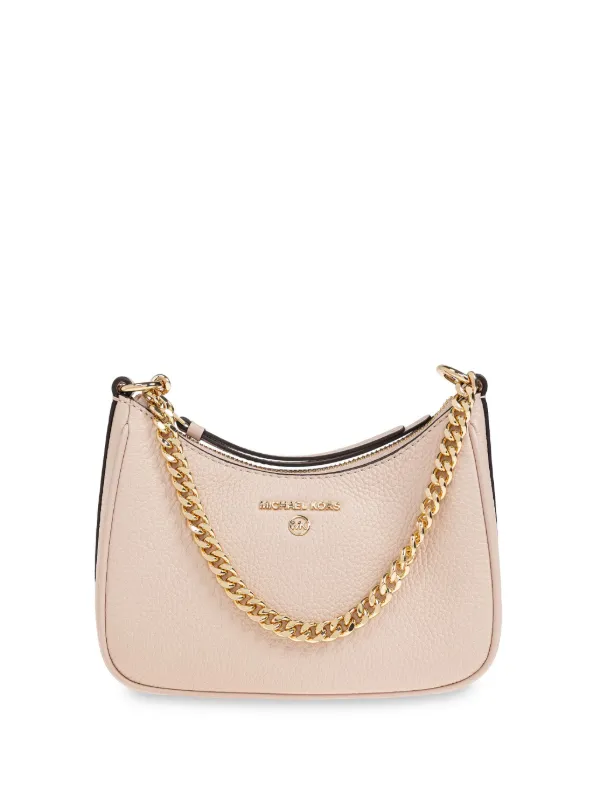 Michael Michael Kors logo plaque Leather Shoulder Bag Neutrals FARFETCH CA