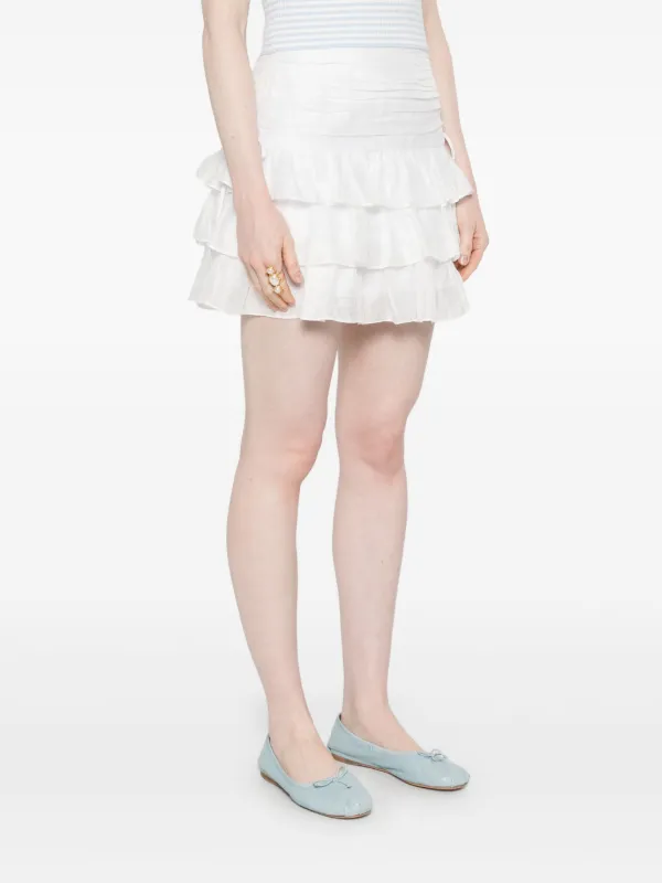 SANDRO ラッフルスカート | ホワイト | FARFETCH JP SANDRO ラッフルスカート | ホワイト | FARFETCH JP