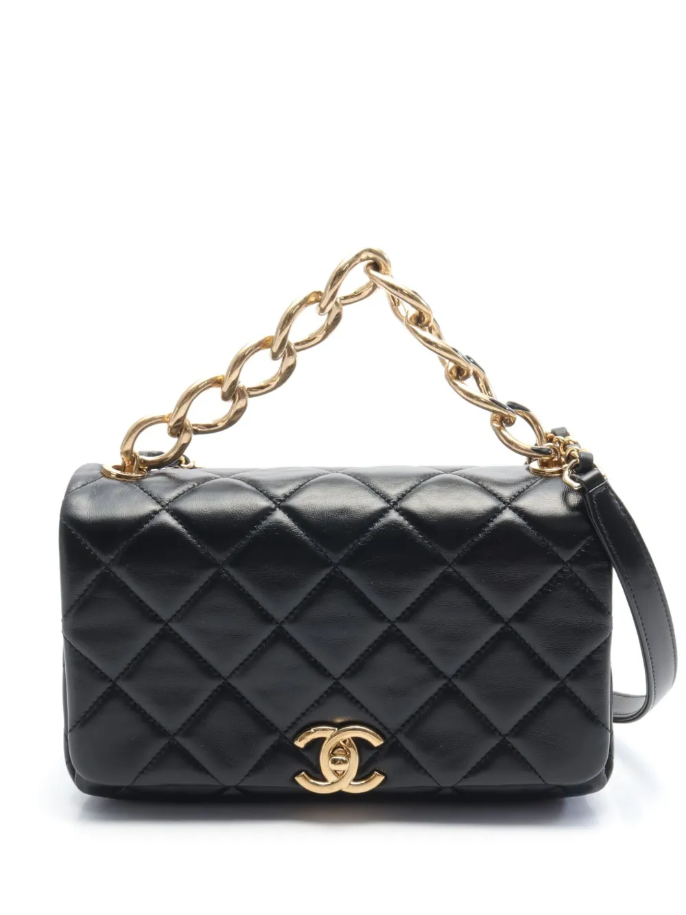 CHANEL Pre-Owned 2021 Color Match Flap two-way Bag | Black | FARFETCH HK