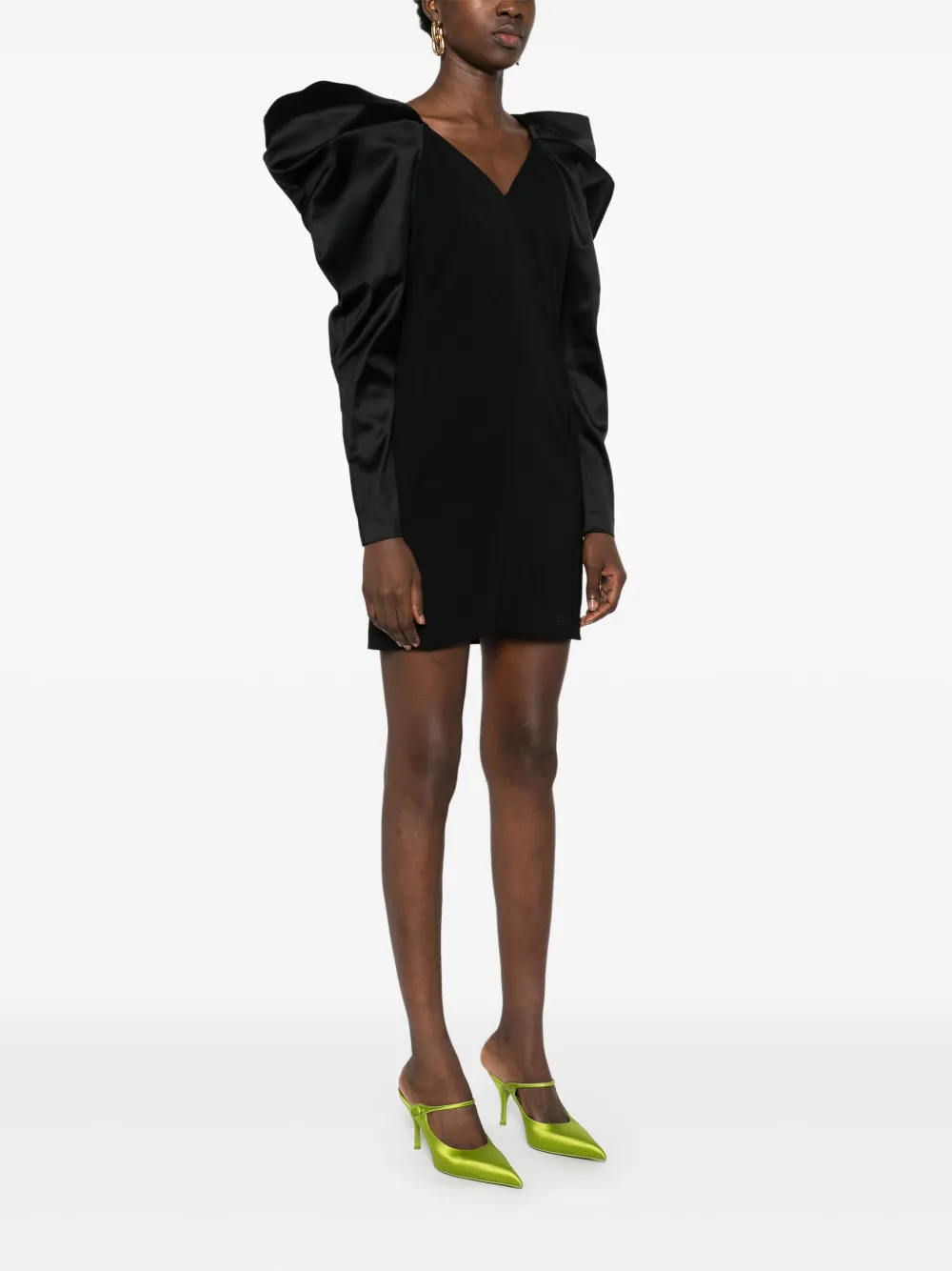 Karl Lagerfeld bow-sleeve Mini Dress | Black | FARFETCH