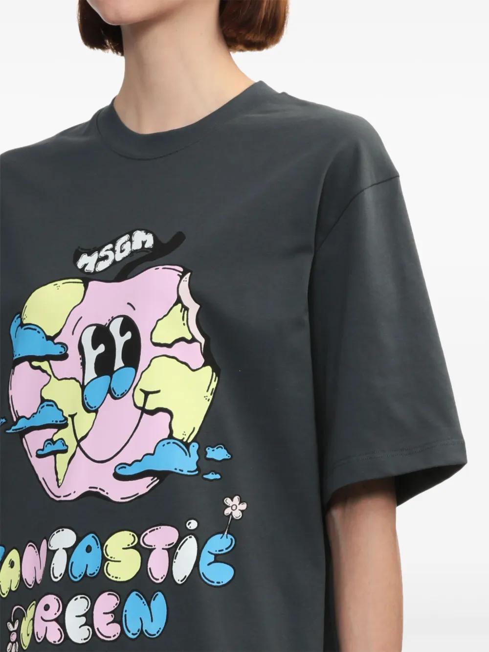 MSGM x Burro Studio graphic-print T-shirt | Grey | FARFETCH