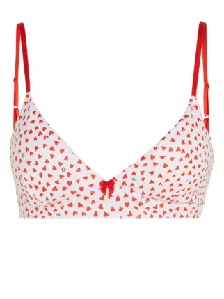 Karl Lagerfeld K/Heart Bralette | White | FARFETCH