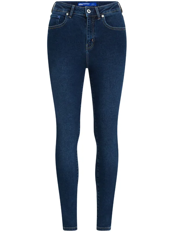 Dark blue high waisted jeans store