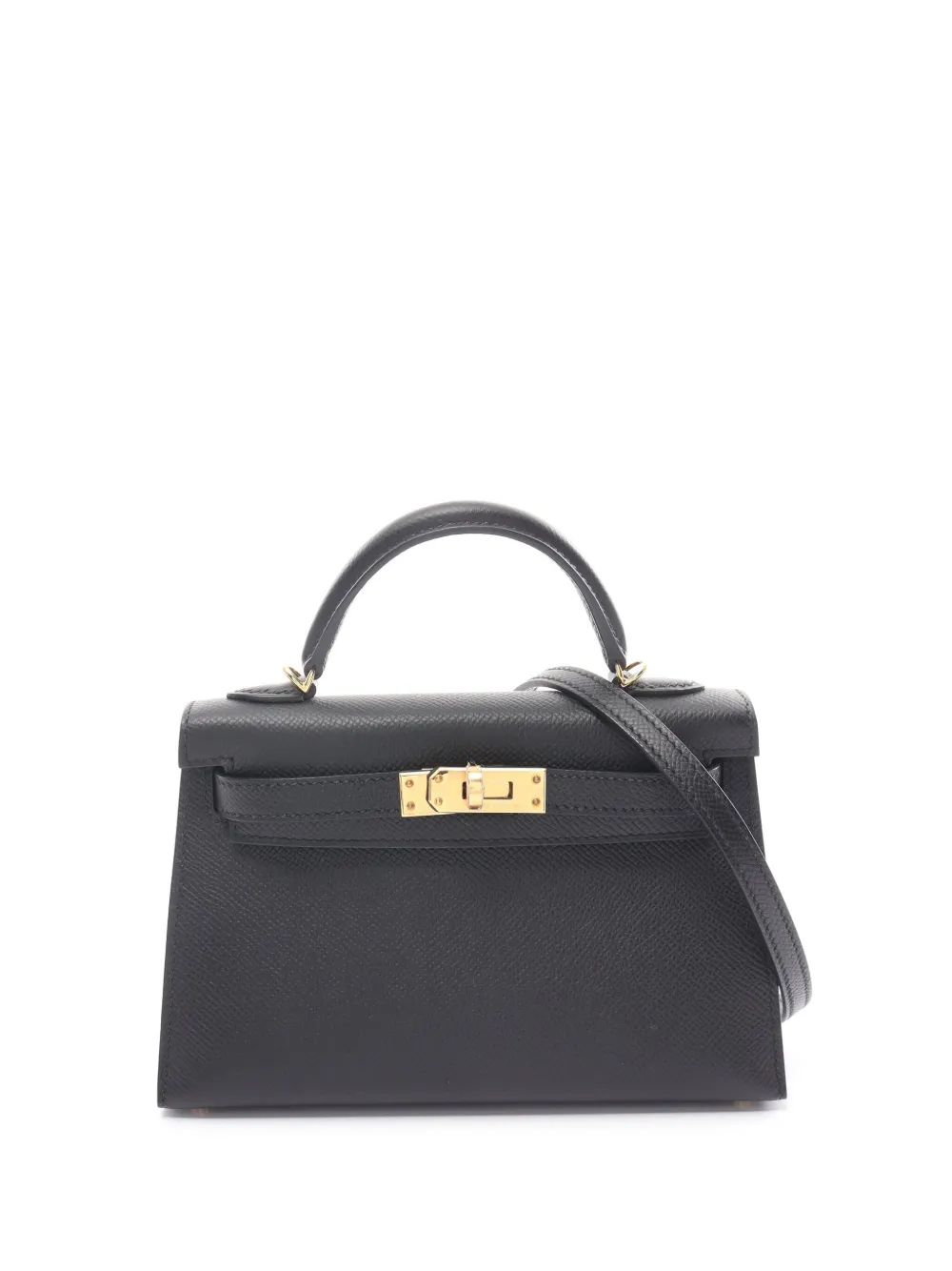 Pre-owned Hermes 2023 Mini Kelly Two-way Bag In Black | ModeSens