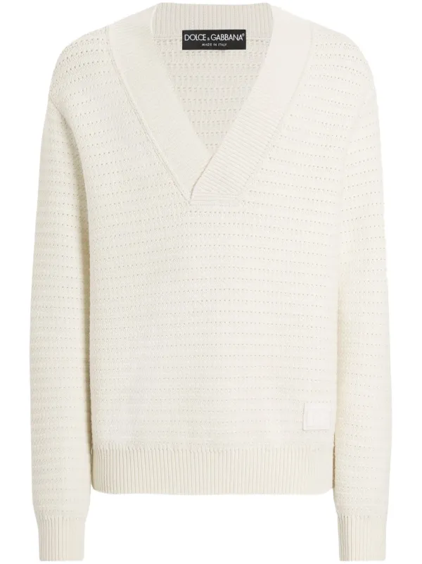 Dolce Gabbana v neck Jumper White FARFETCH ID