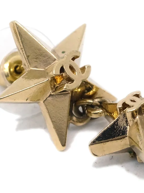 CHANEL Pre Owned 2017 CC Star Ohrringe Gold FARFETCH DE