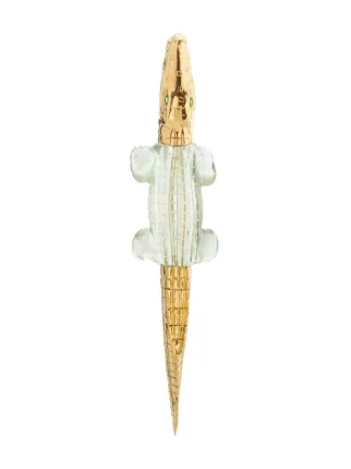 Bibi Van Der Velden 18kt Yellow Gold Alligator Bite Single Earring ...