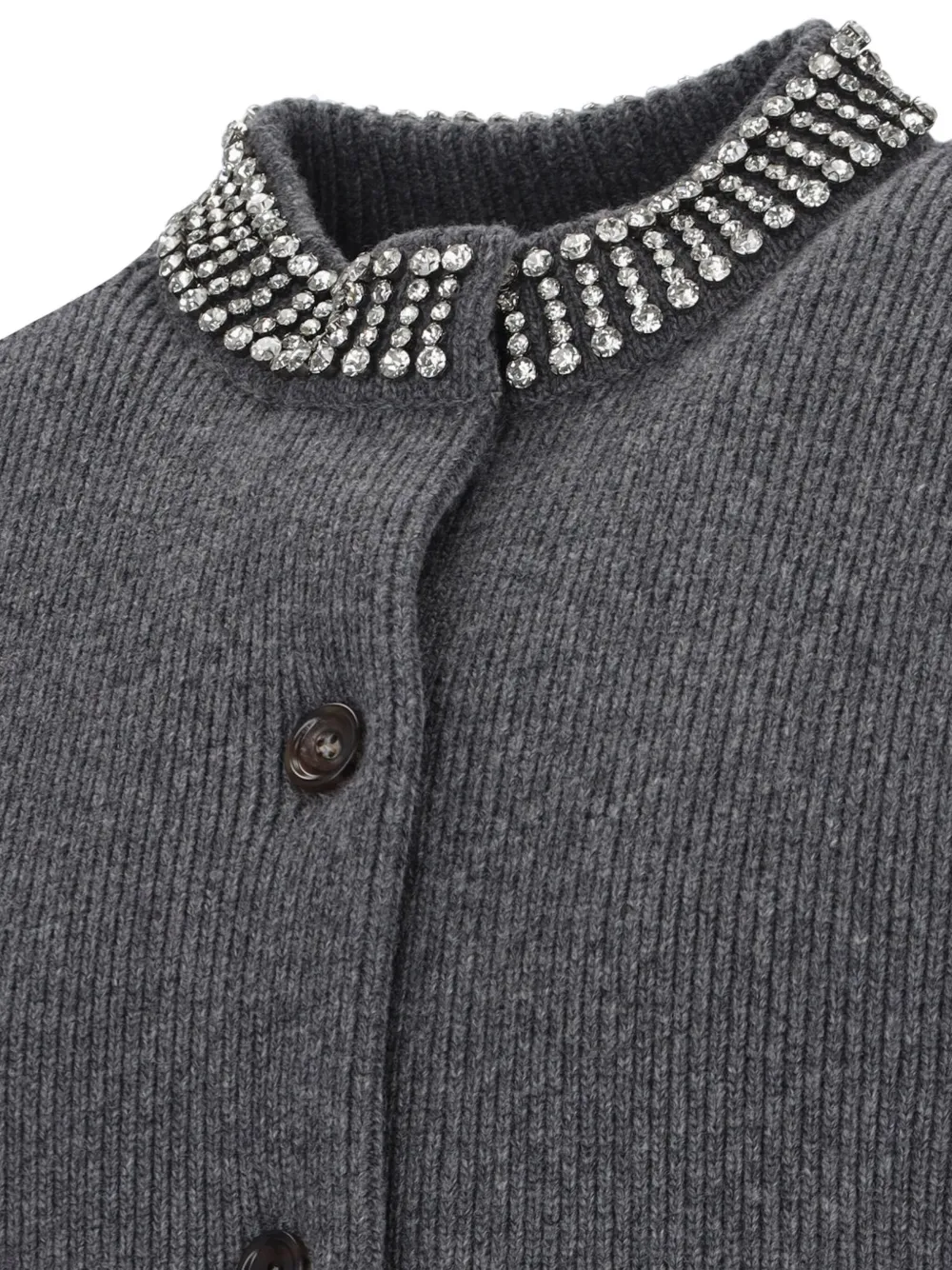 Gucci Cardigan De Tricô Canelado | Cinza | FARFETCH BR