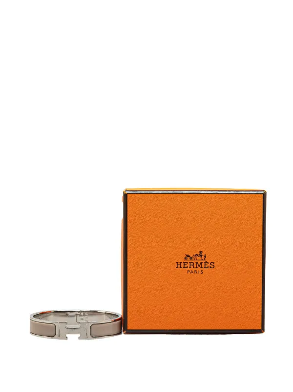 Hermes Pre Owned 2006 Schmales Emailliertes Clic H Armband Braun FARFETCH DE