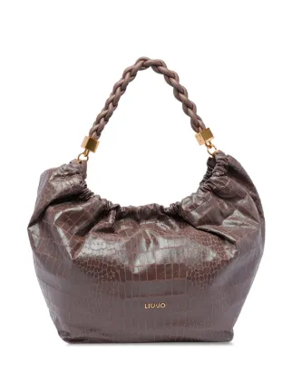 LIU JO crocodile-effect Tote Bag | Brown | FARFETCH