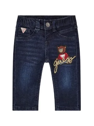Guess Kids logo-patch Jeans | Blue | FARFETCH