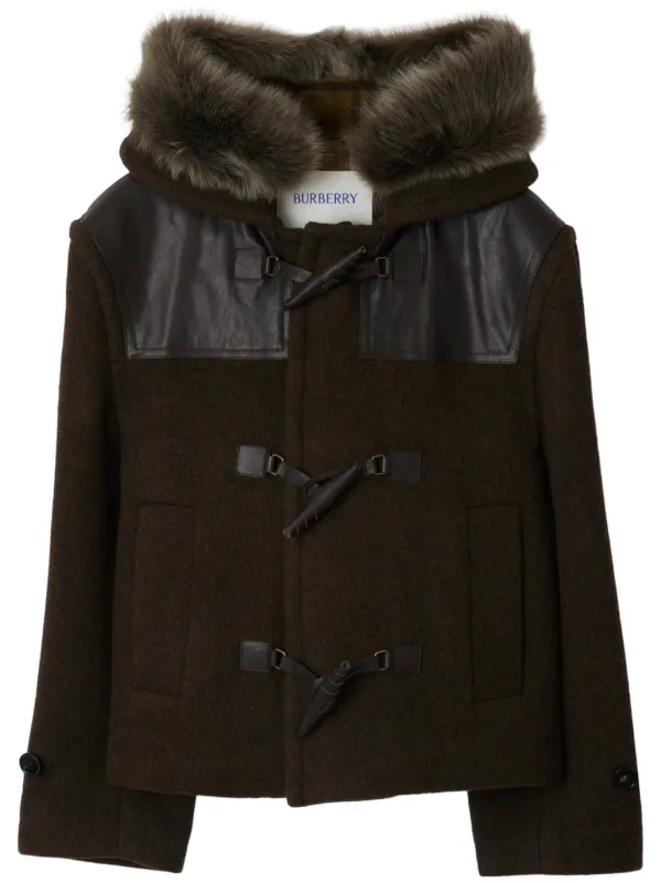 Burberry fur lined coat store