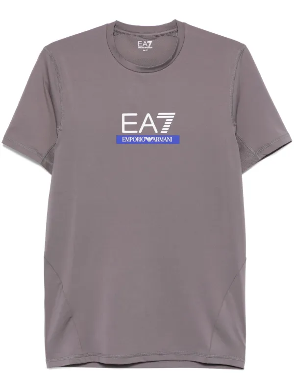 Ea7 Emporio Armani t shirt a Logo En Relief Gris FARFETCH FR
