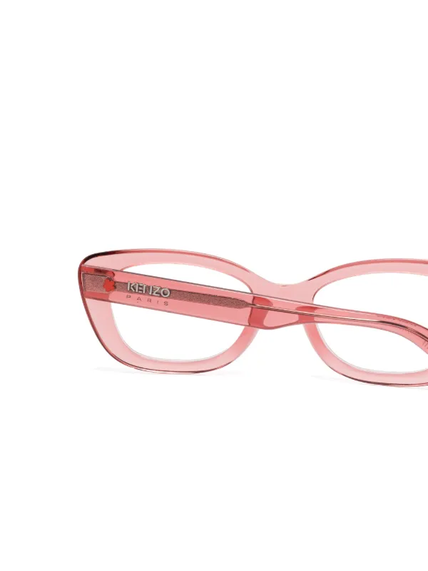 Kenzo cat eye frame glasses unisex Acetate 52 Pink