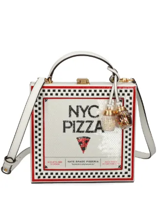 Kate Spade Slice 3D Pizza Box Tote Bag | White | FARFETCH