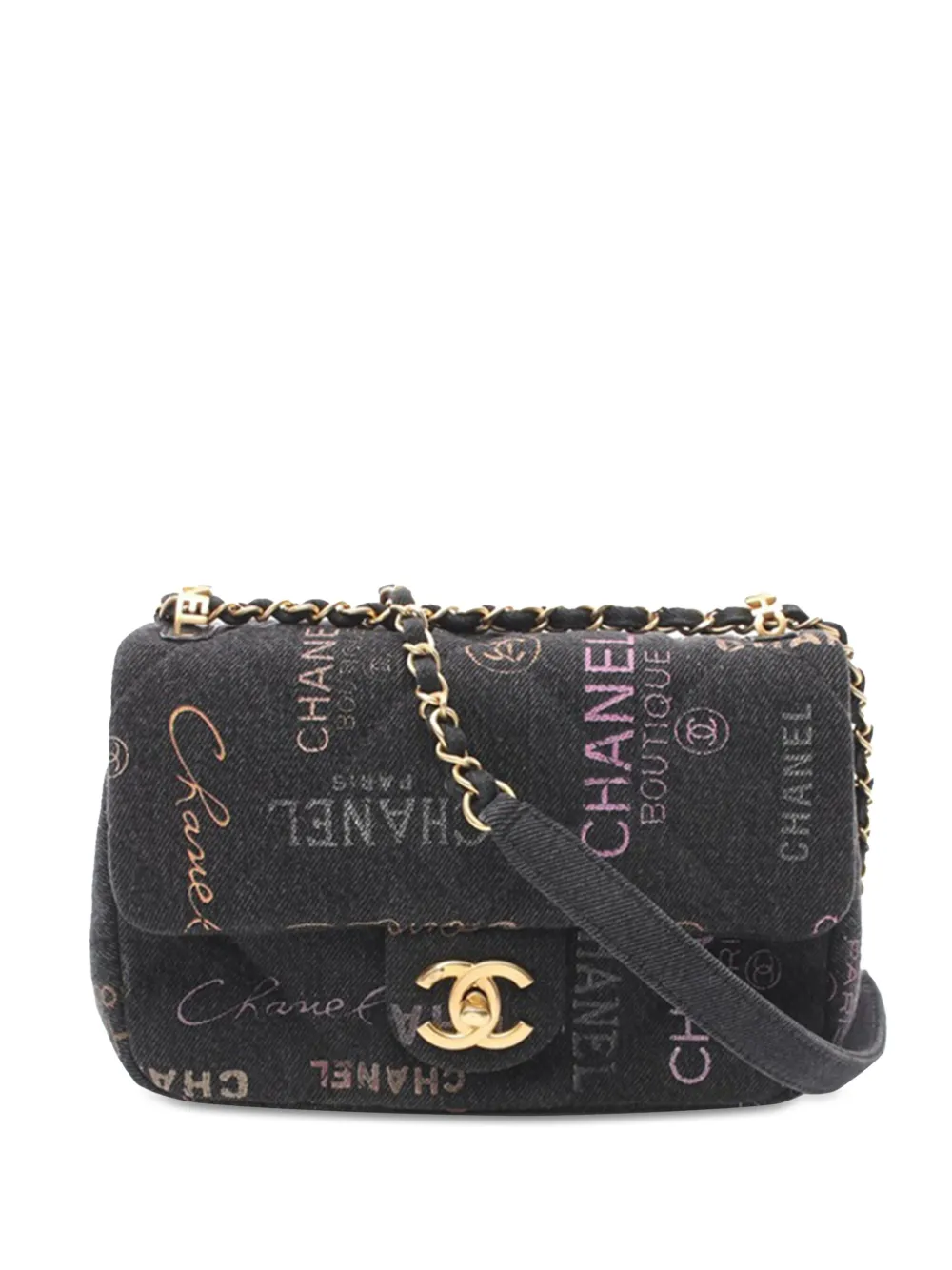 CHANEL Pre-Owned 2021-2024 Mini Rectangular Quilted Denim Mood Flap ...