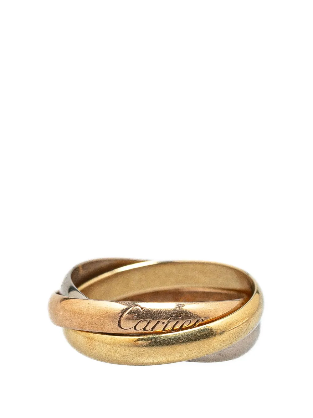 Cartier 20th Century Tricolor Large Model 18K Gold Classic Trinity Ring ...