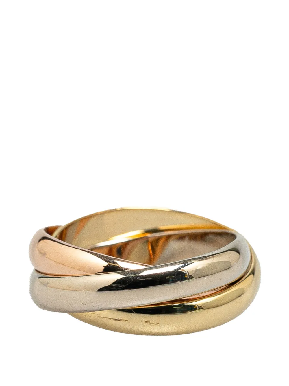 Cartier 1990-2023 Tricolor Large Model 18K Gold Classic Trinity Ring | Gold | FARFETCH