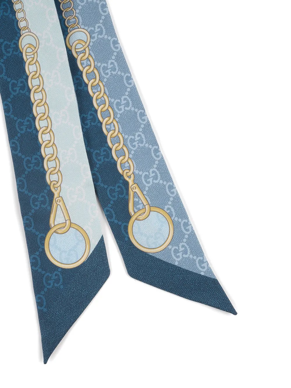 Gucci GG Gucci chain-print Scarf | Blue | FARFETCH