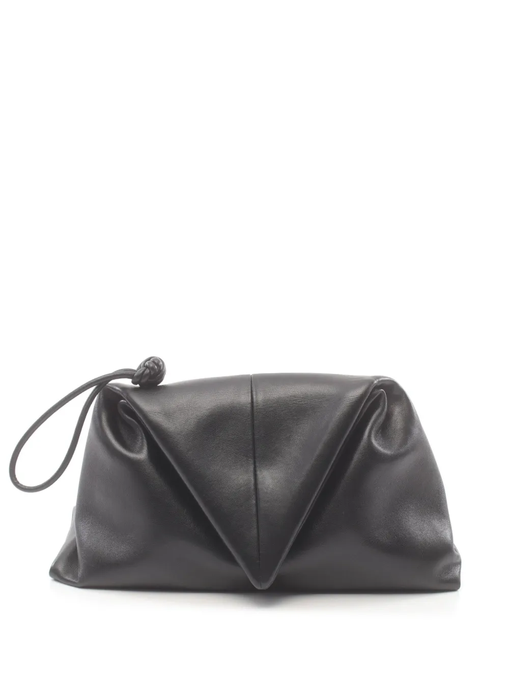 Bottega Veneta Pre-Owned 2010s Triangle Flap Clutch Bag | Black ...