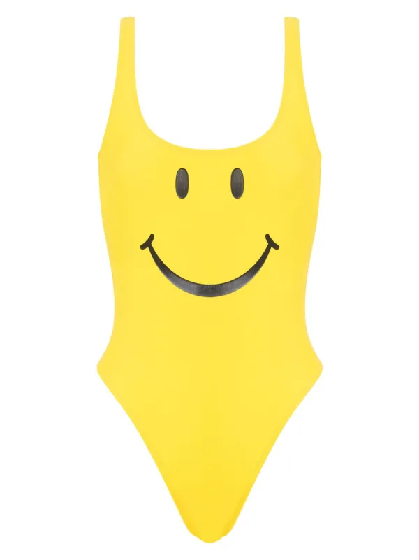 Moschino Smiley face-motif Swimsuit | Yellow | FARFETCH Moschino Smiley face-motif Swimsuit | Yellow | FARFETCH