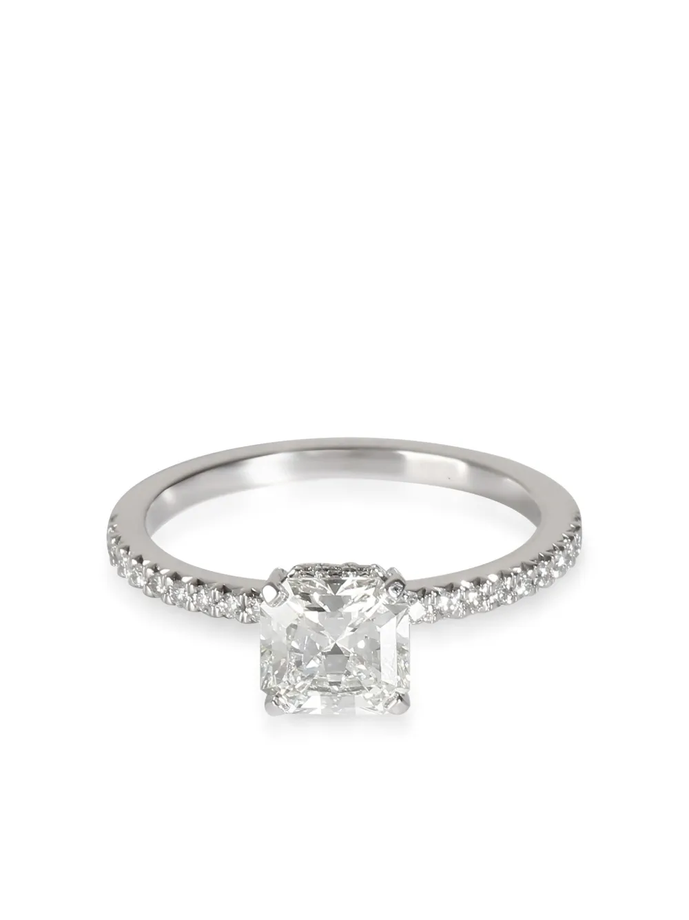 Tiffany & Co. Pre-Owned Platinum True Diamond Engagement Ring | Silver ...