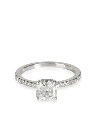 Tiffany & Co. Pre-Owned Platinum True Diamond Engagement Ring | Silver ...