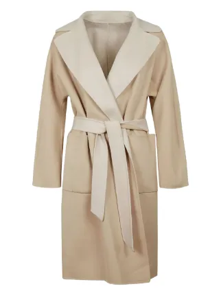 Max Mara ベルテッド コート | ニュートラル | FARFETCH JP