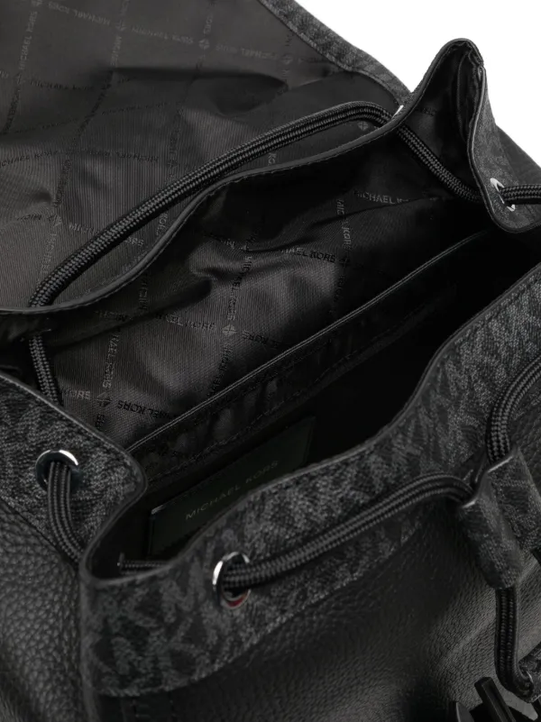 Michael Kors slim flap backpack men Leather One Size Black